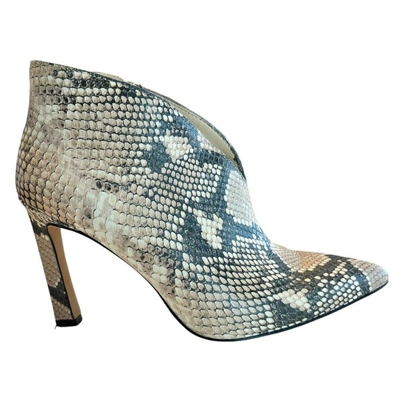 Vince Camuto | Shoes | Vince Camuto Ankle Heel Bootie Animal Snakes Skin Print Womens Boots Size ...